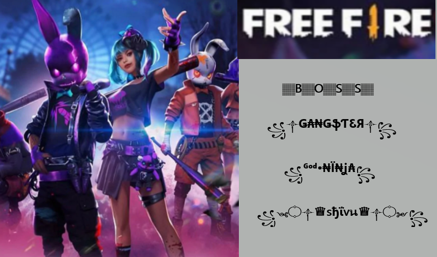  Free Fire Style Name 